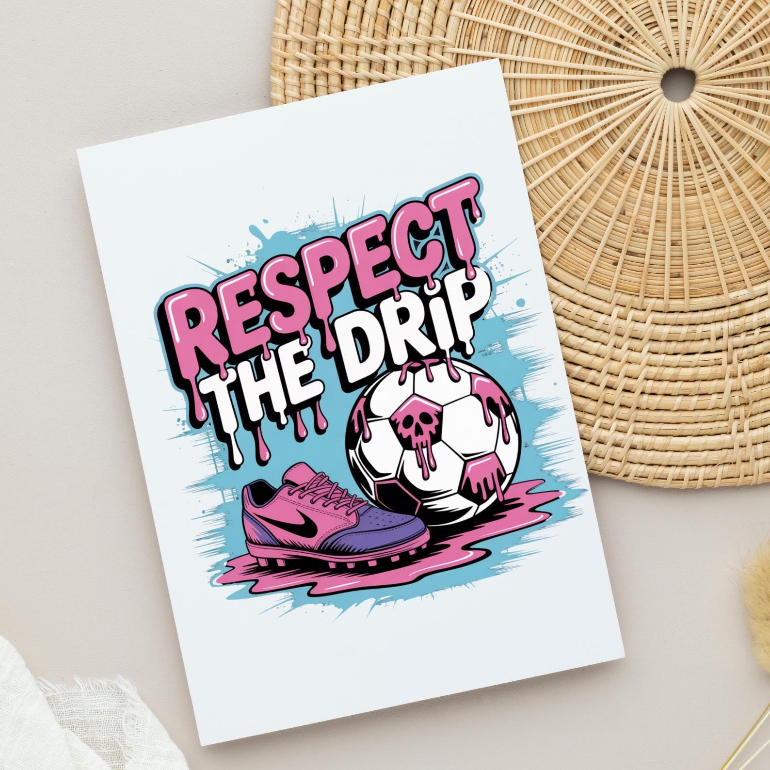 Game Day Soccer Clipart Bundle, Dripping Paint Football PNG, Respect ...