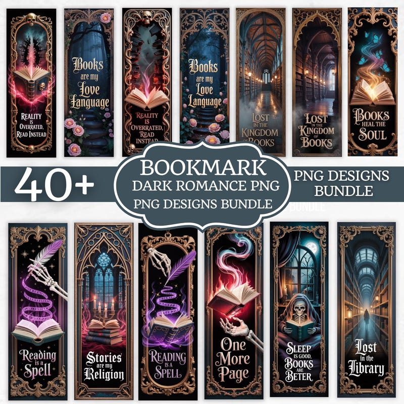 Dark Aesthetic Bookmarks - Etsy