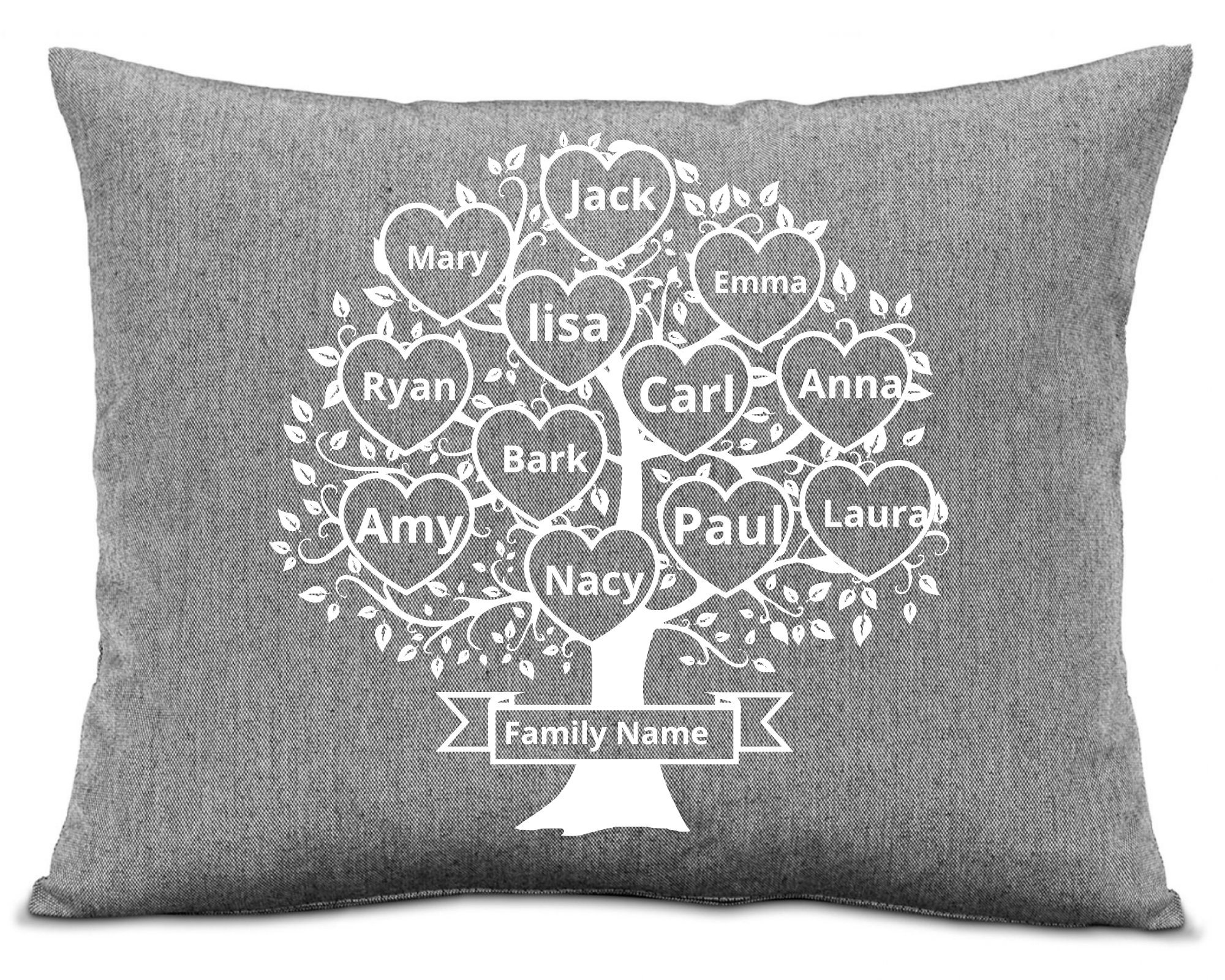 Family Tree Svg 12 Members Tree Split Monogram Family Heart - Etsy