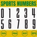 Sport Numbers Svg, Jersey Numbers Svg, Football Numbers Svg, Baseball ...