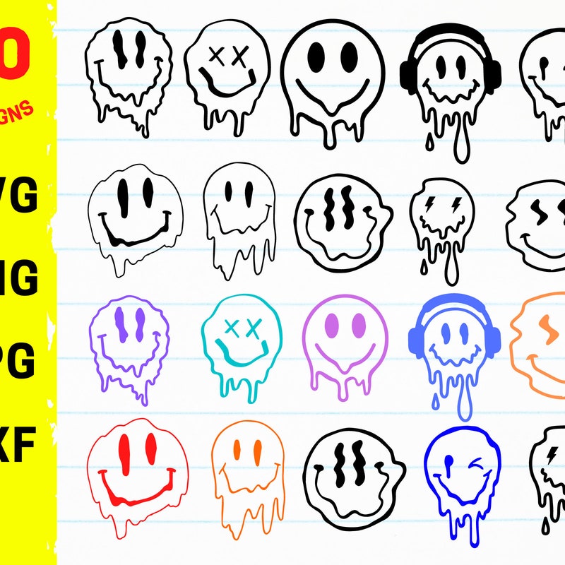 Smiley Face Svg - Etsy