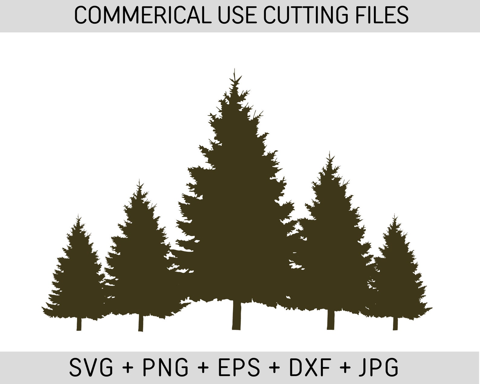 Forest Svg Pine Tree Pine Tree Border Svg Tree Line Svg - Etsy