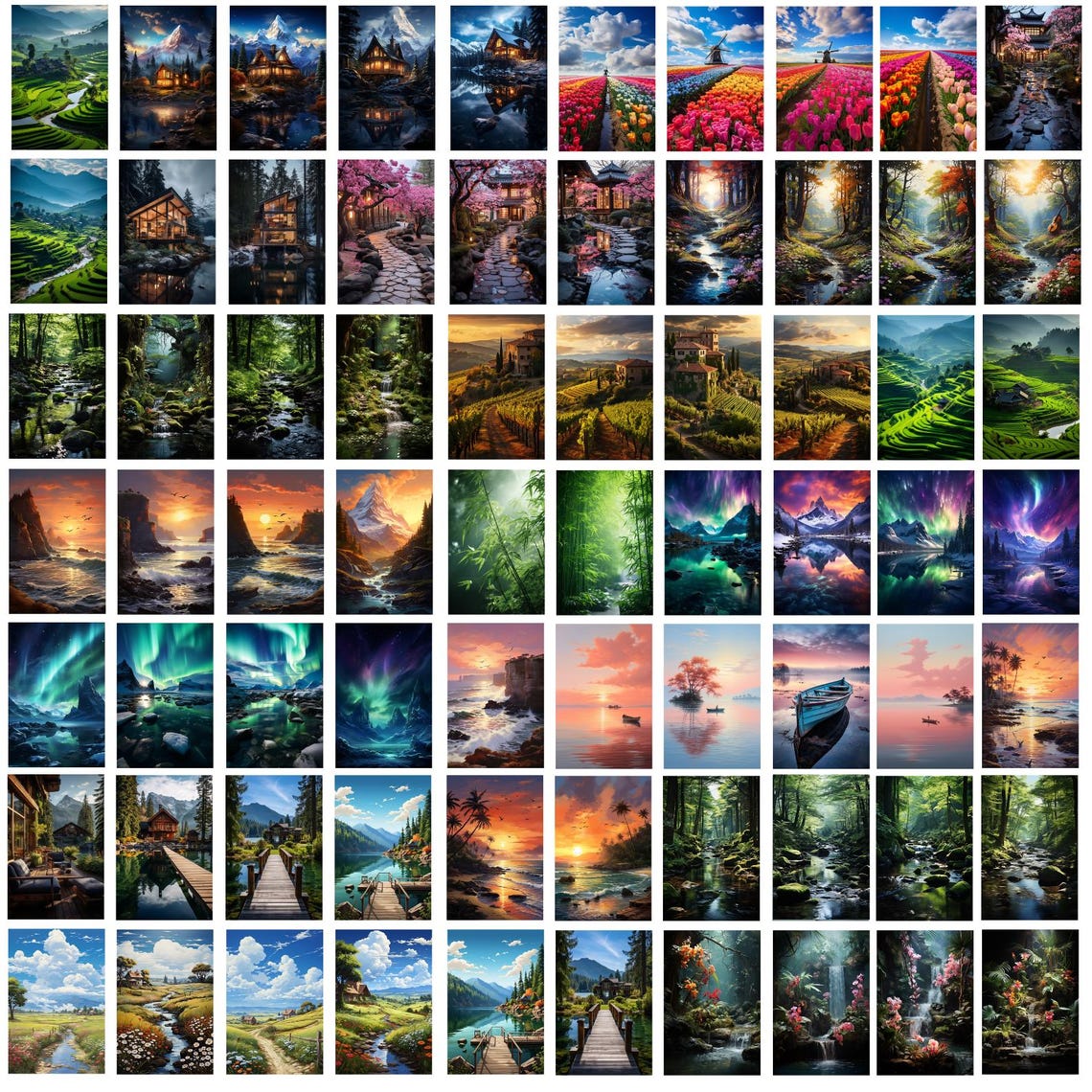 400+ Land Scape Posters Midjourney Prompts, Landscape Poster Designs ...