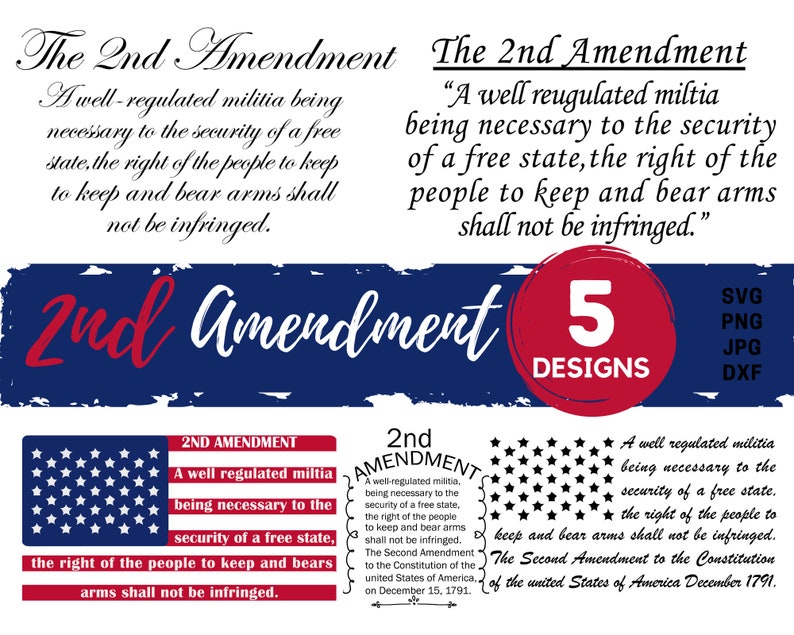 The 2nd Amendment Svg Files for Cricut Second Amendment SVG | Etsy