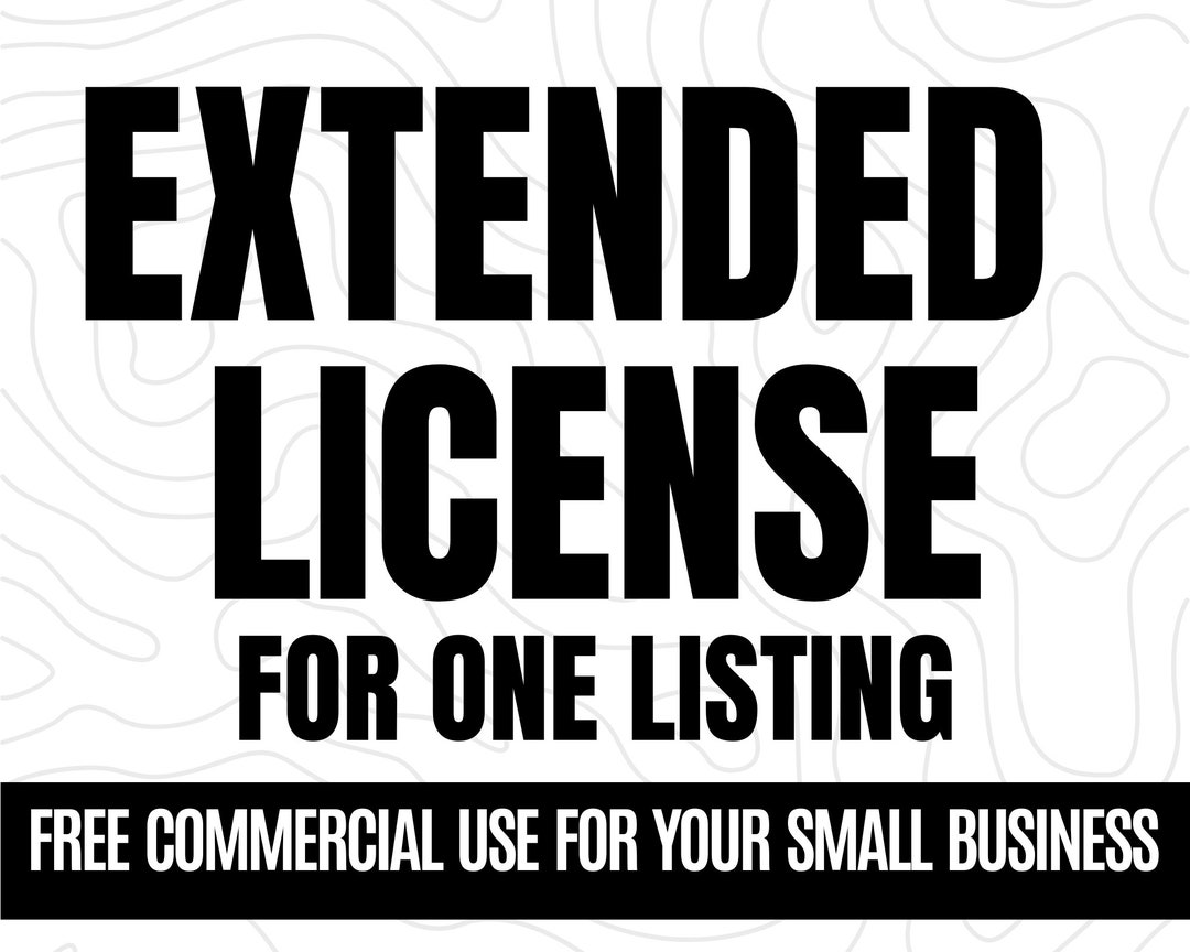 EXTENDED License for 1 Listing, Print on Demand, Commercial License for ...