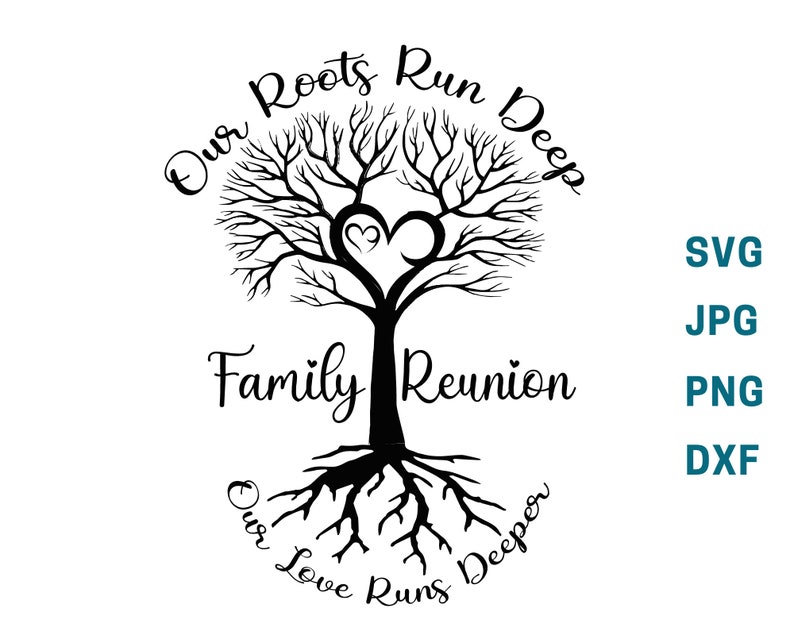 Family Reunion Our Roots Run Deep, Family Tree Svg, Family Reunion Svg ...
