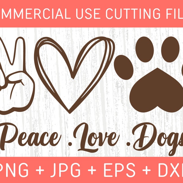 Peace Sign Paw Print Svg - Etsy