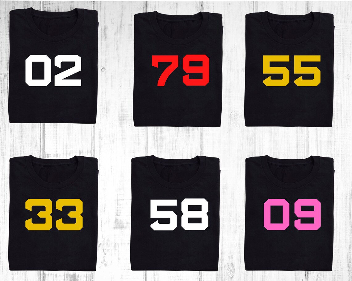 Sport Numbers Svg Jersey Numbers Svg Football Numbers Svg | Etsy