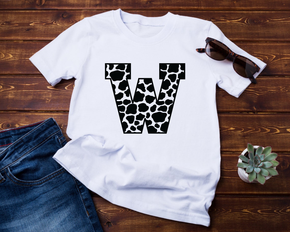 36 Cow Print Alphabets Svg Cow Svg Child Blocks Alphabets - Etsy