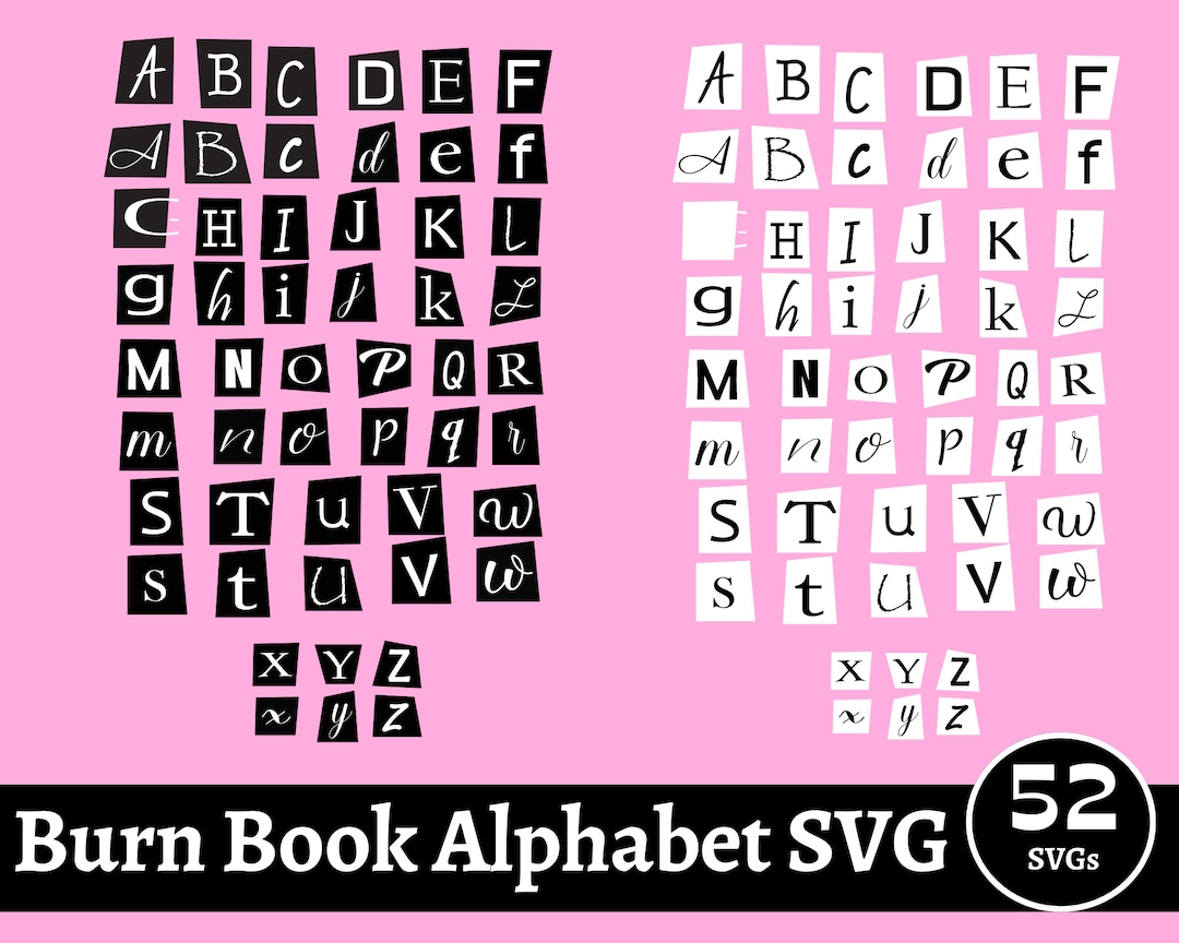 58 Burn Book Svg, Burn Book Font Svg, Burn Book Font for Cricut Svg ...