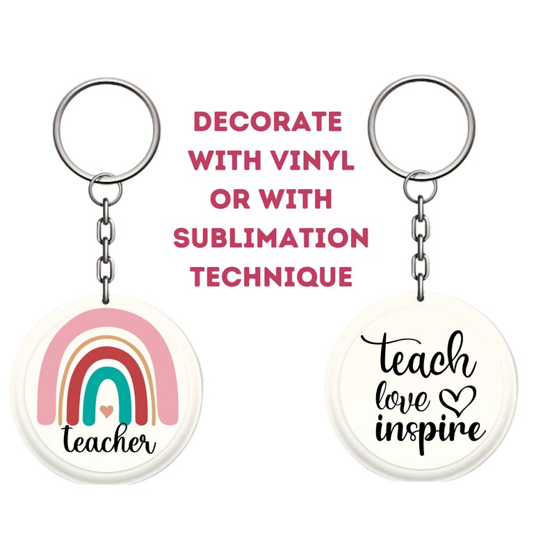 Teacher Keychain Svg Bundle, Teachers Quotes SVG, Boho Rainbow Teacher ...