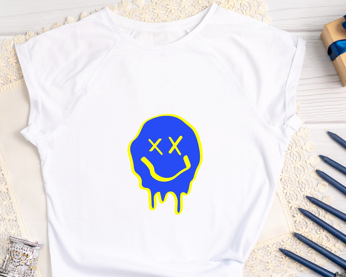 Melted Smiley Face Svg Bundle Melting Smiley Face Smiley | Etsy