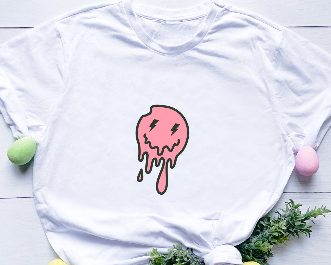 Melted Smiley Face Svg Bundle Melting Smiley Face Smiley | Etsy