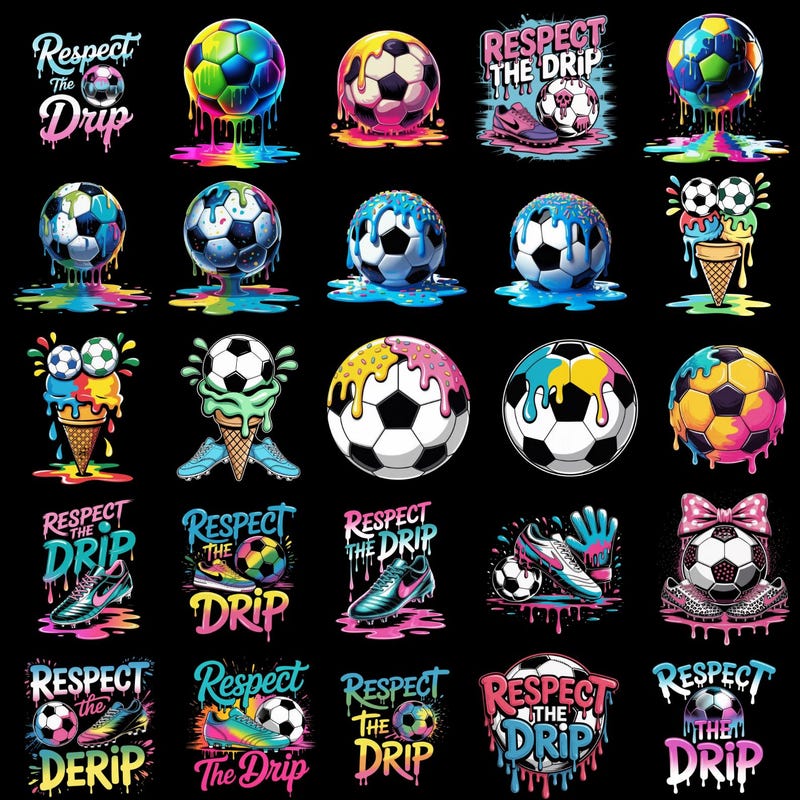 Colorful Soccer Art - Etsy