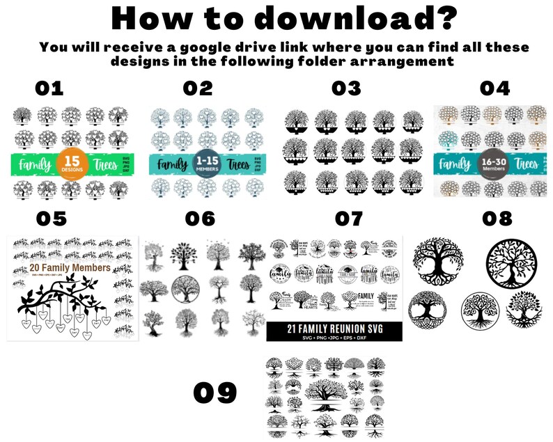 Family Tree With Branches Svg Bundle, Family Tree Heart SVG, Family ...