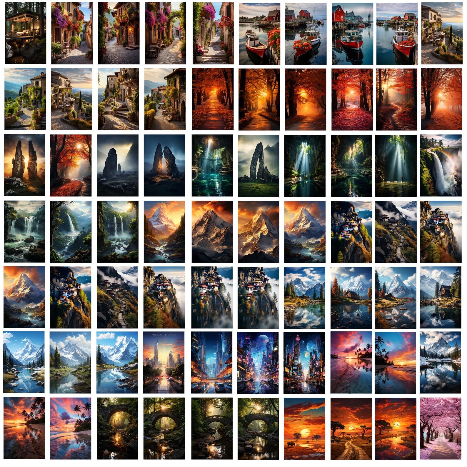 400+ Land Scape Posters Midjourney Prompts, Landscape Poster Designs ...