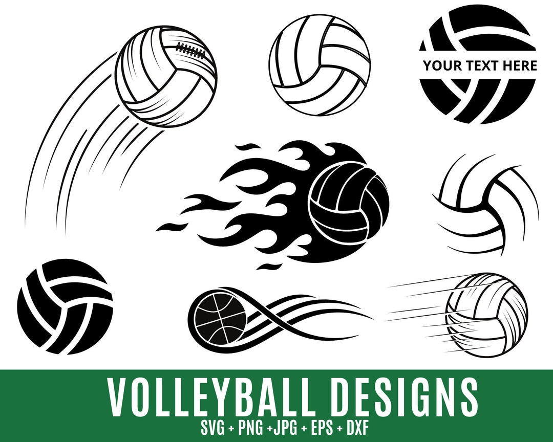 Volleyball Bundle Svg Volleyball Svg for Team Volleyball Silhouette ...