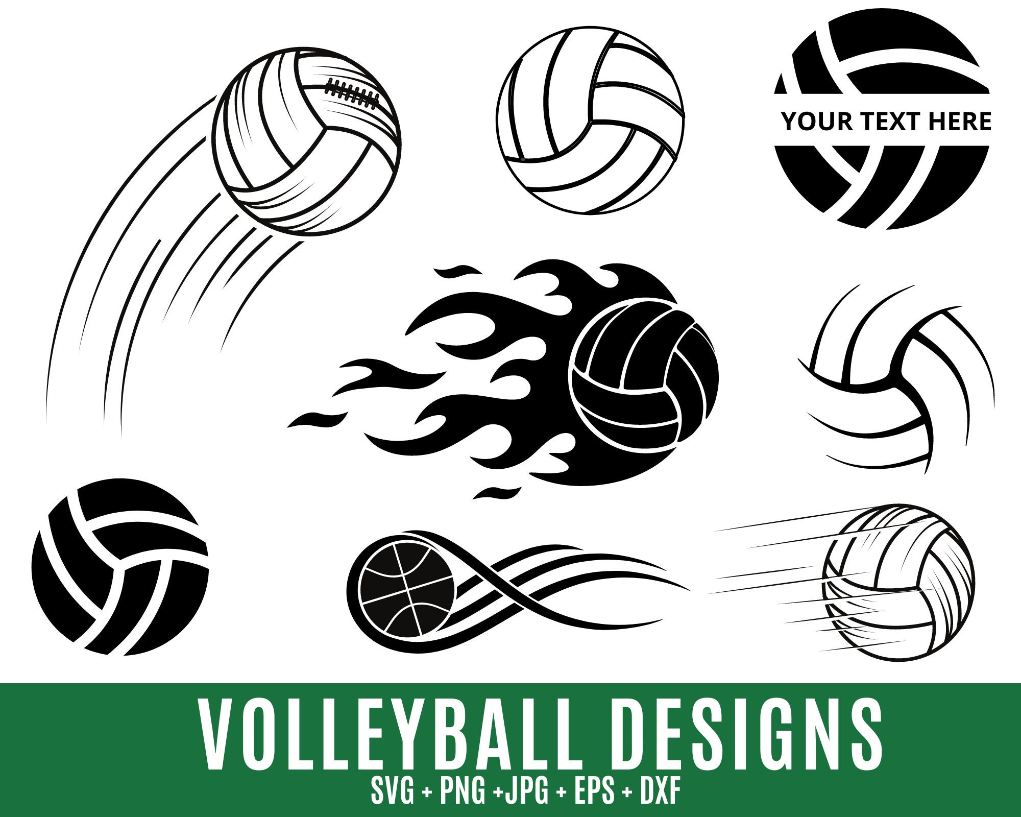 Volleyball Bundle Svg Volleyball Svg for Team Volleyball - Etsy