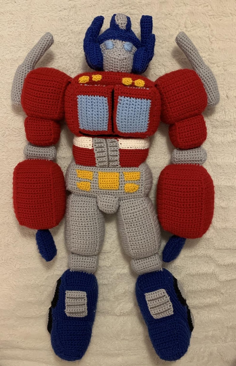 Crochet Transformer Optimus Prime Plush Pattern - Etsy