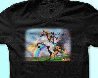 Unicorn Cat Shirt | Etsy
