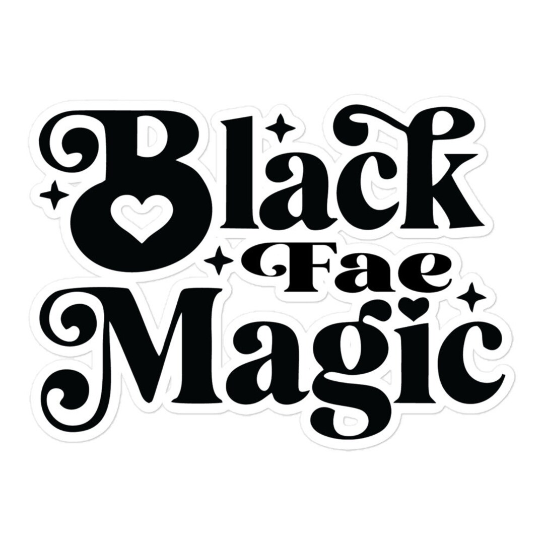 Black Fae Magic Logo Sticker - Etsy