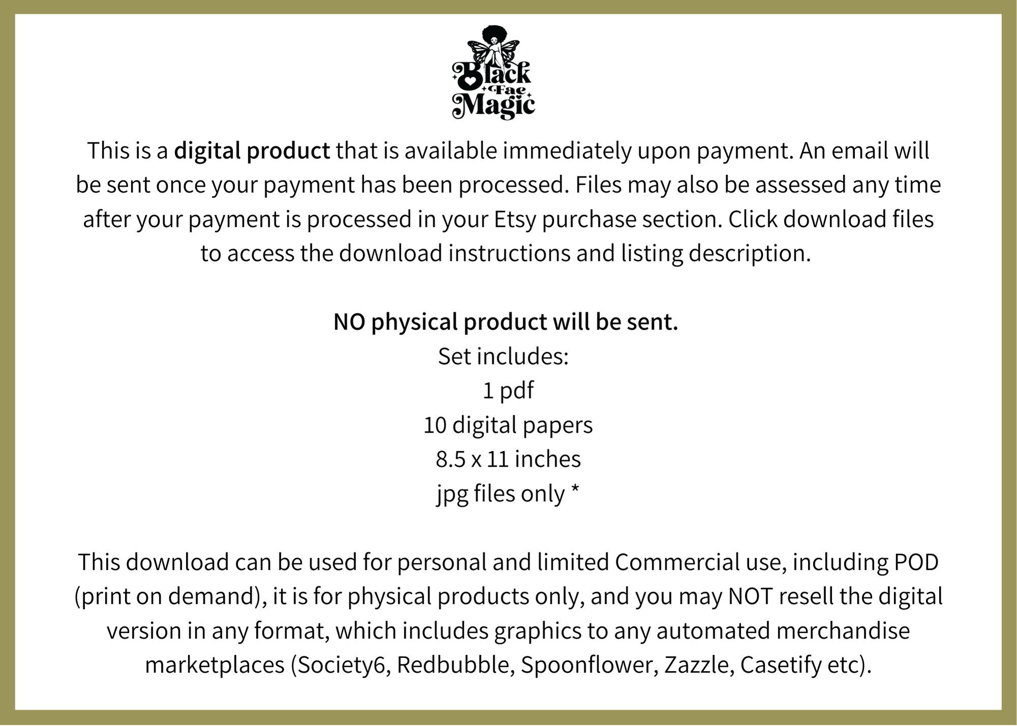 10 African American Mermaid Digital Papers 8.5 X 11 In. Pk 1 | Black ...