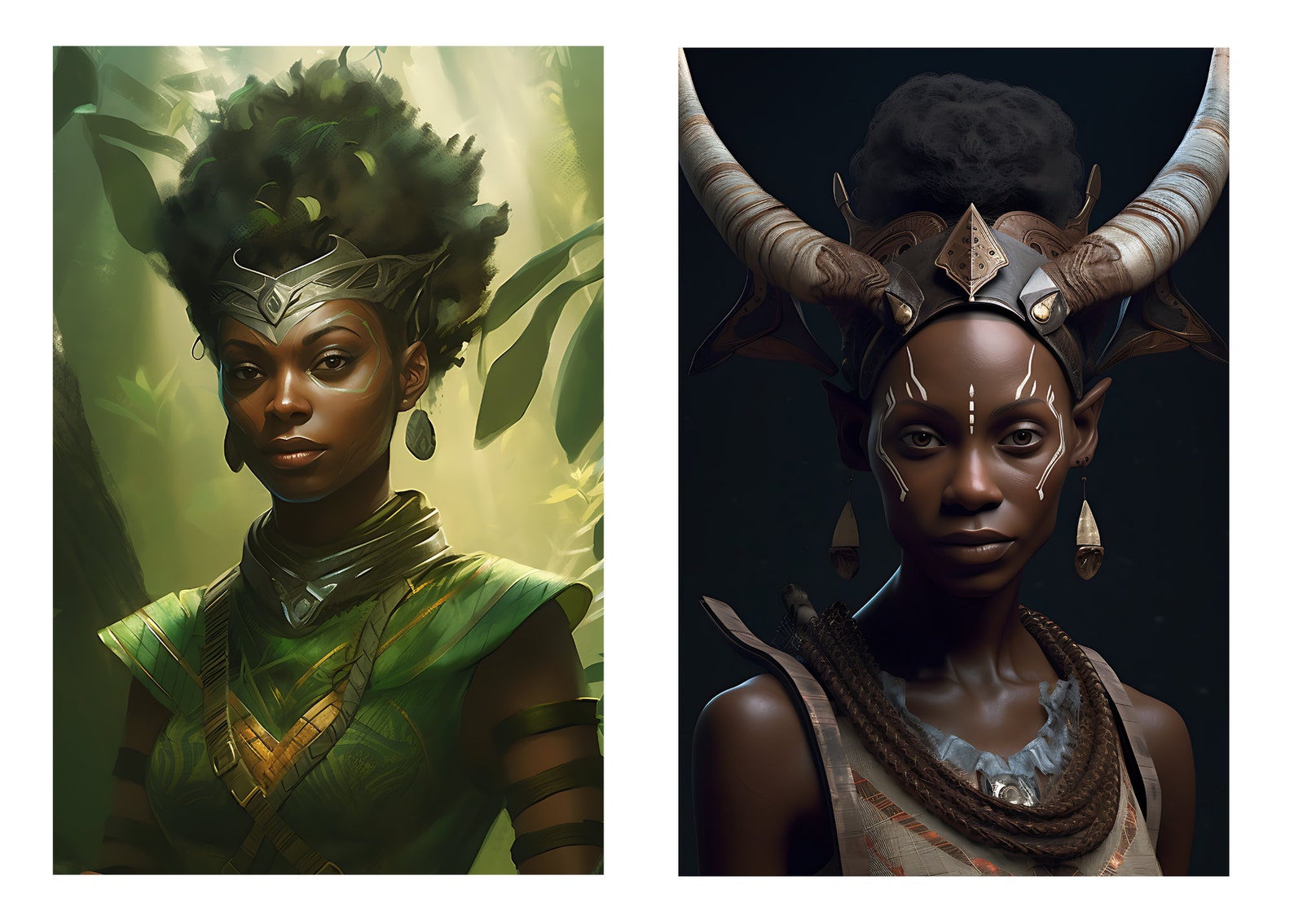 10 African American Elves Digital Papers 8.5 X 11 In. Black Elf Bundle ...