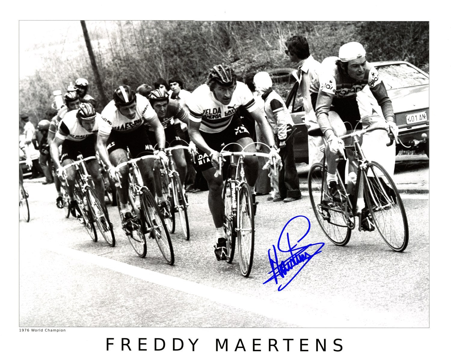 Freddy Maertens Signed Cycling Lithograph: World Champion, Limited ...