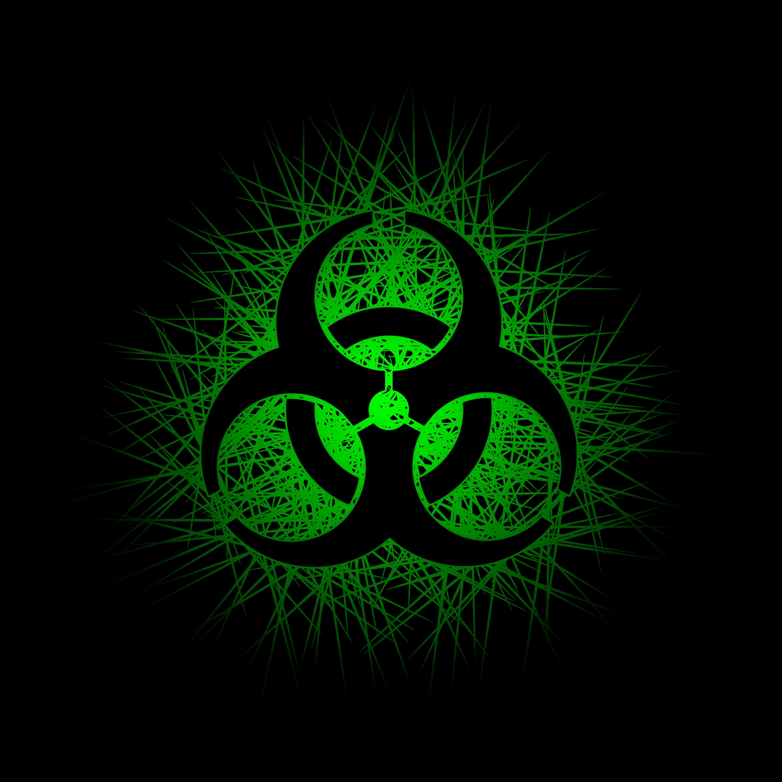 Biohazard Symbol Green