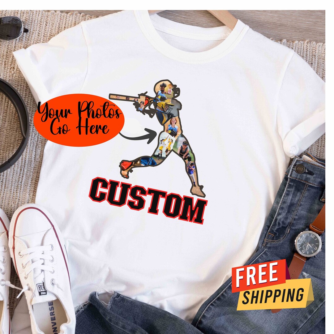 Personalized Softball Collage Picture Shirt | Personalized T-shirt ...