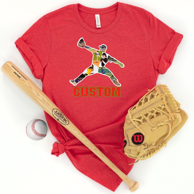 Personalized Baseball Photo Collage T-shirt | Custom Baseball Player ...