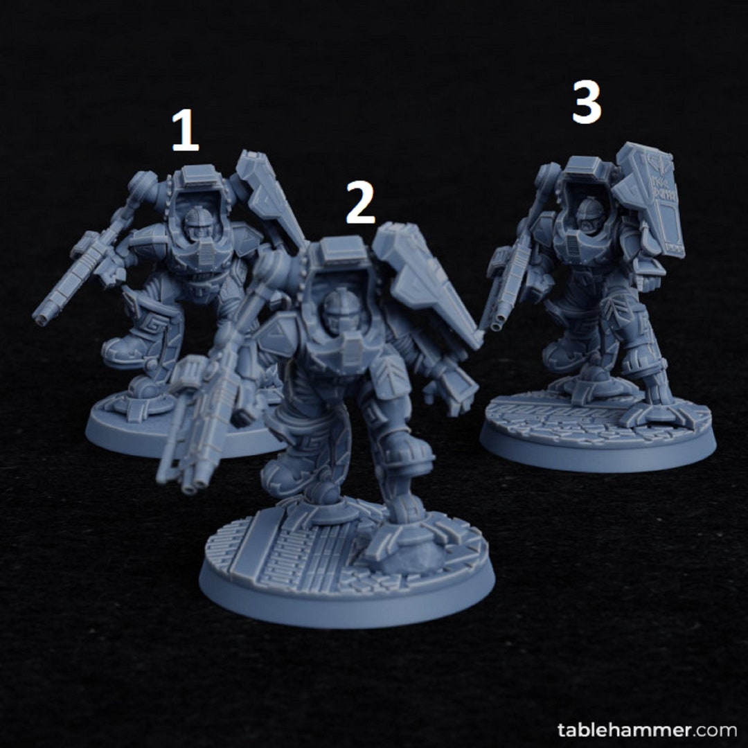 Exosuit Dwarf With Heavy Cannon / Tabletop Model / Miniature Figurine ...