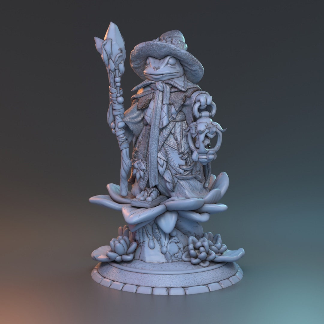 Zee the Frog Wizard / Tabletop Model / Miniature Figurine | Mythreal ...