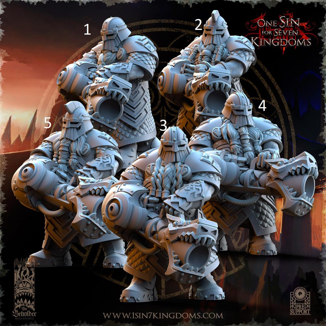 Dwarven Snapdragon Squad / Tabletop Model / Wargaming Miniature | the ...
