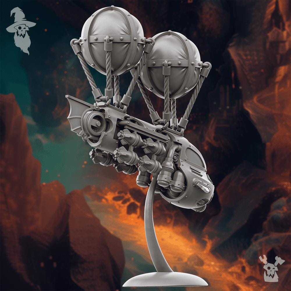 Grimwarld Dwarf Airships / Tabletop Model / Wargaming Miniature ...