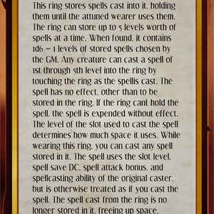 Ring of Spell Storing / Tabletop Prop / Cosplay Prop | Props and Beyond ...