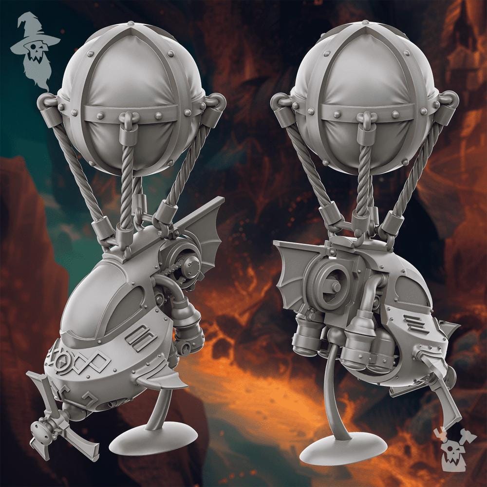 Grimwarld Dwarf Airships / Tabletop Model / Wargaming Miniature ...