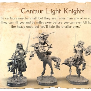 Centaur Light Knights / Tabletop Figurine / Miniature Model ...