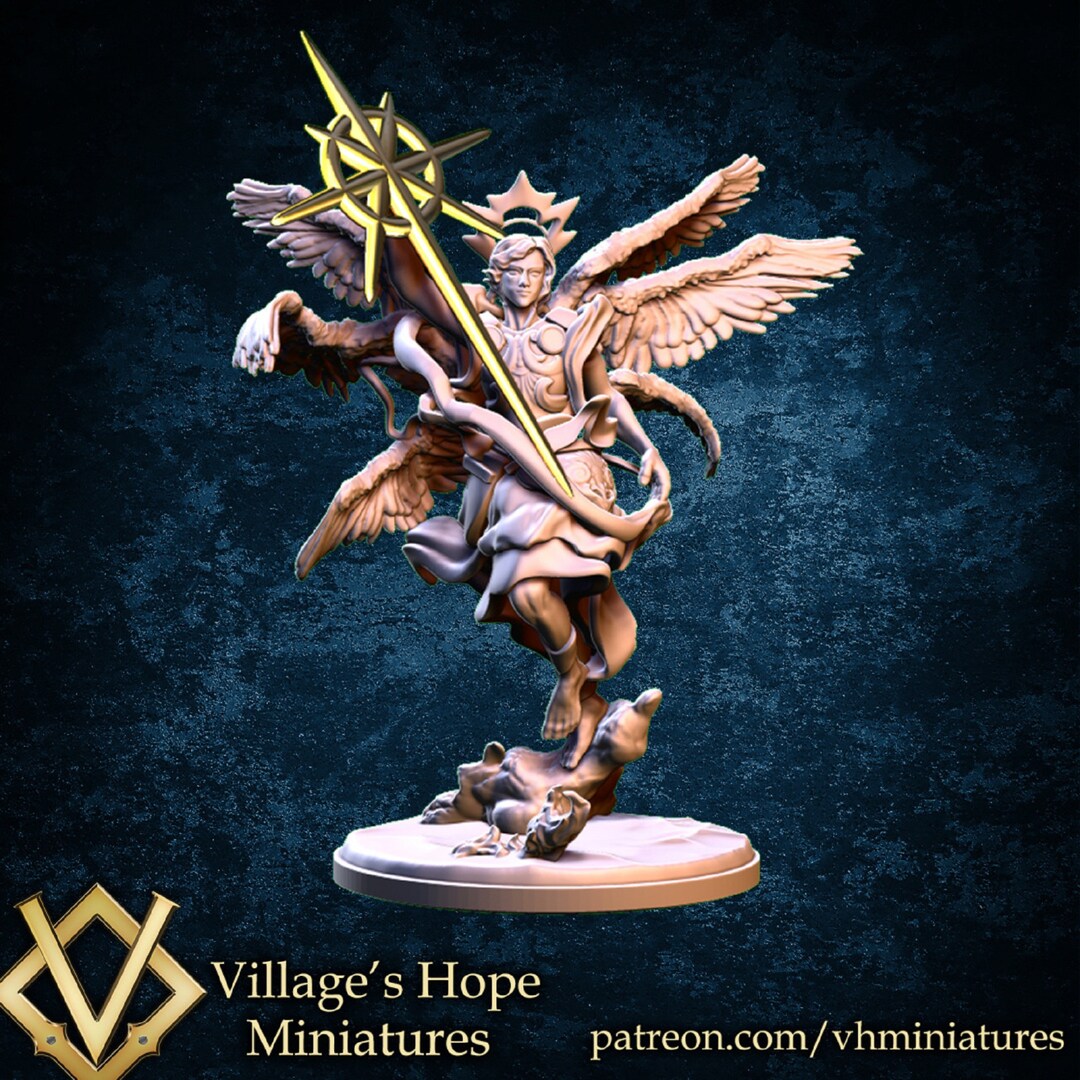 Six Wing Angel / Tabletop Model / Miniature Figurine | Village's Hope ...
