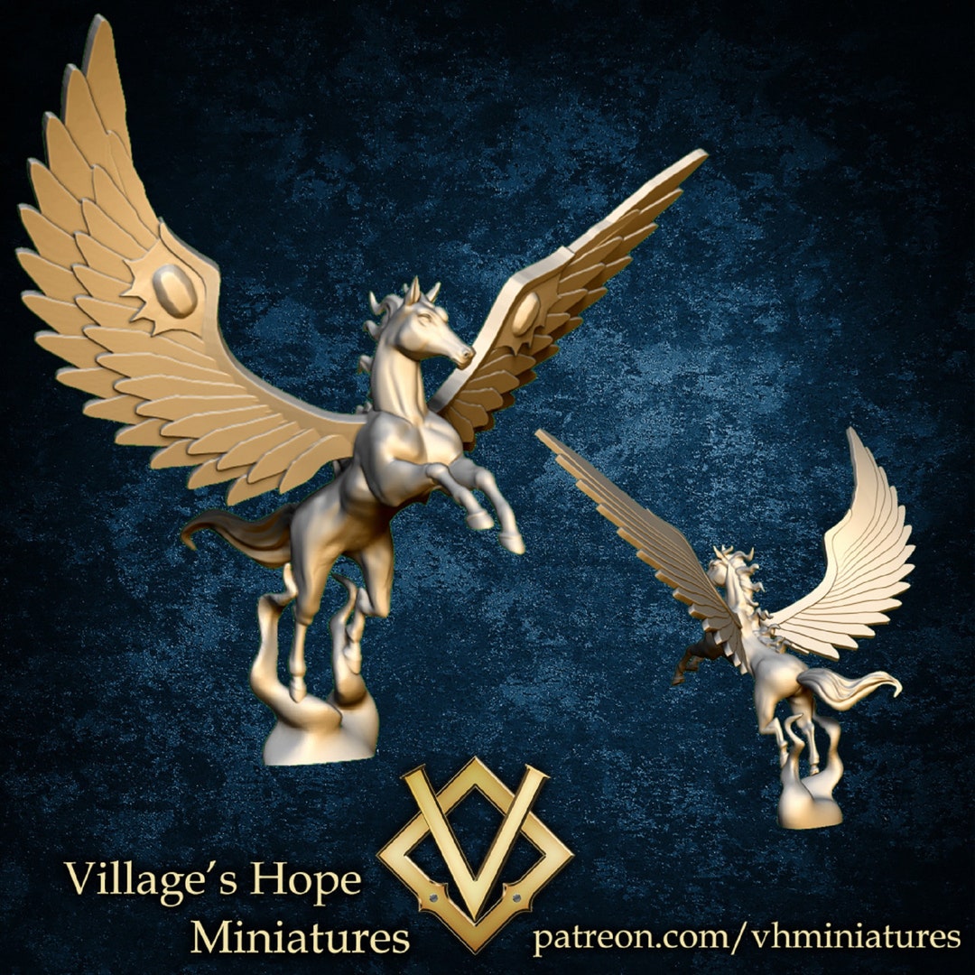 Diamond Pegasus / Tabletop Model / Miniature Figurine | Village's Hope ...