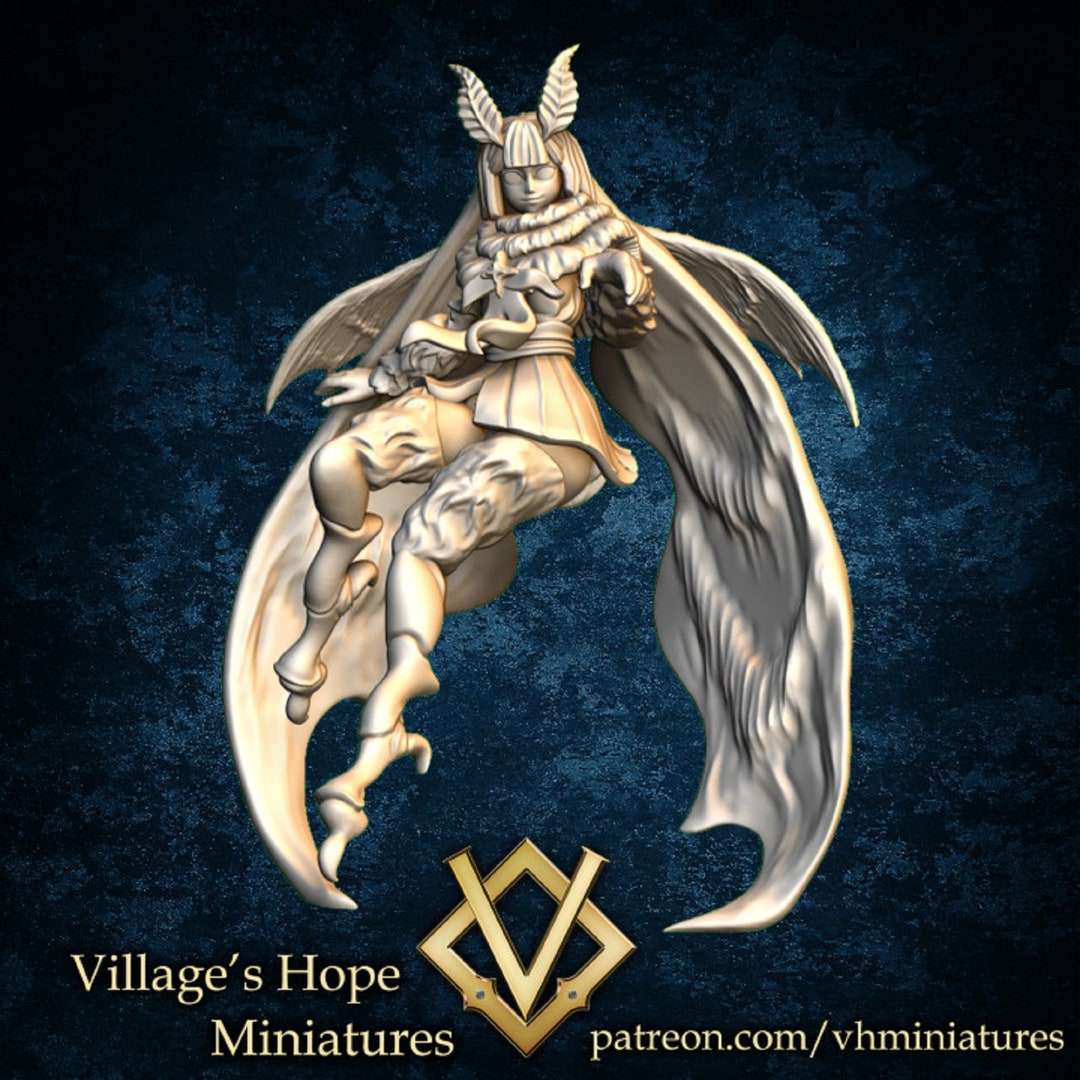 Moth Girl / Tabletop Model / Miniature Figurine | Village's Hope ...