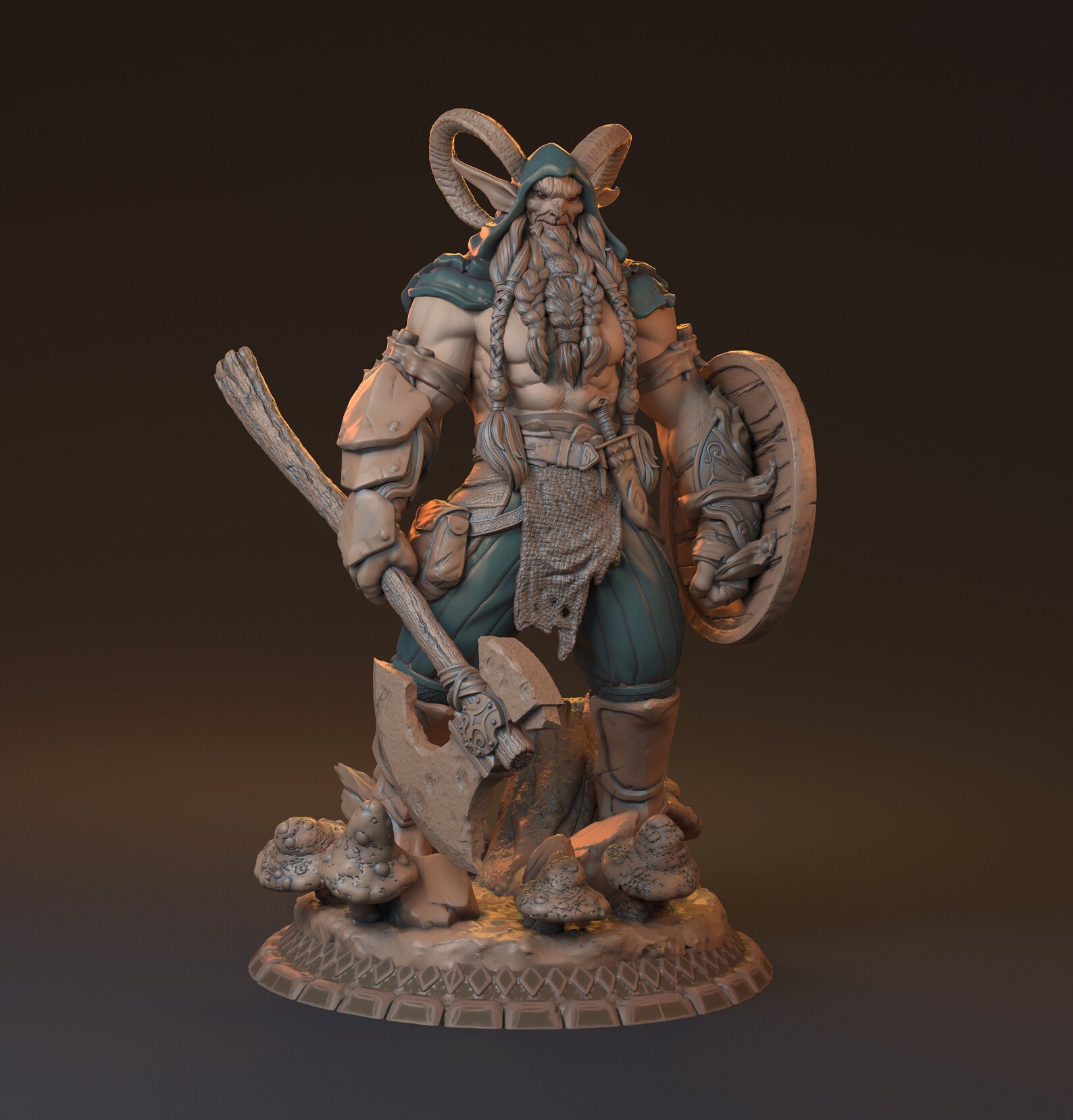 Kordak Haemon the Satyr Warrior / Tabletop Model / Miniature Figurine ...