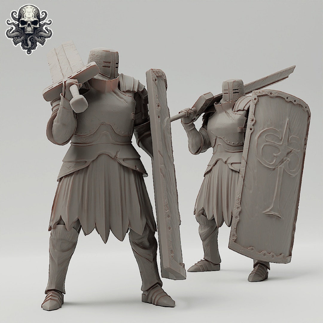 Dark Iron Knight / Tabletop Model / Miniature Figurine | Realstone ...