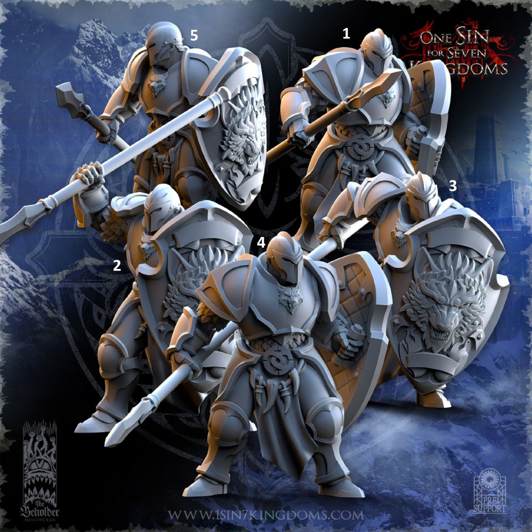 Stormwolf Human Warrior Squad / Tabletop Model / Miniature Figurrine ...