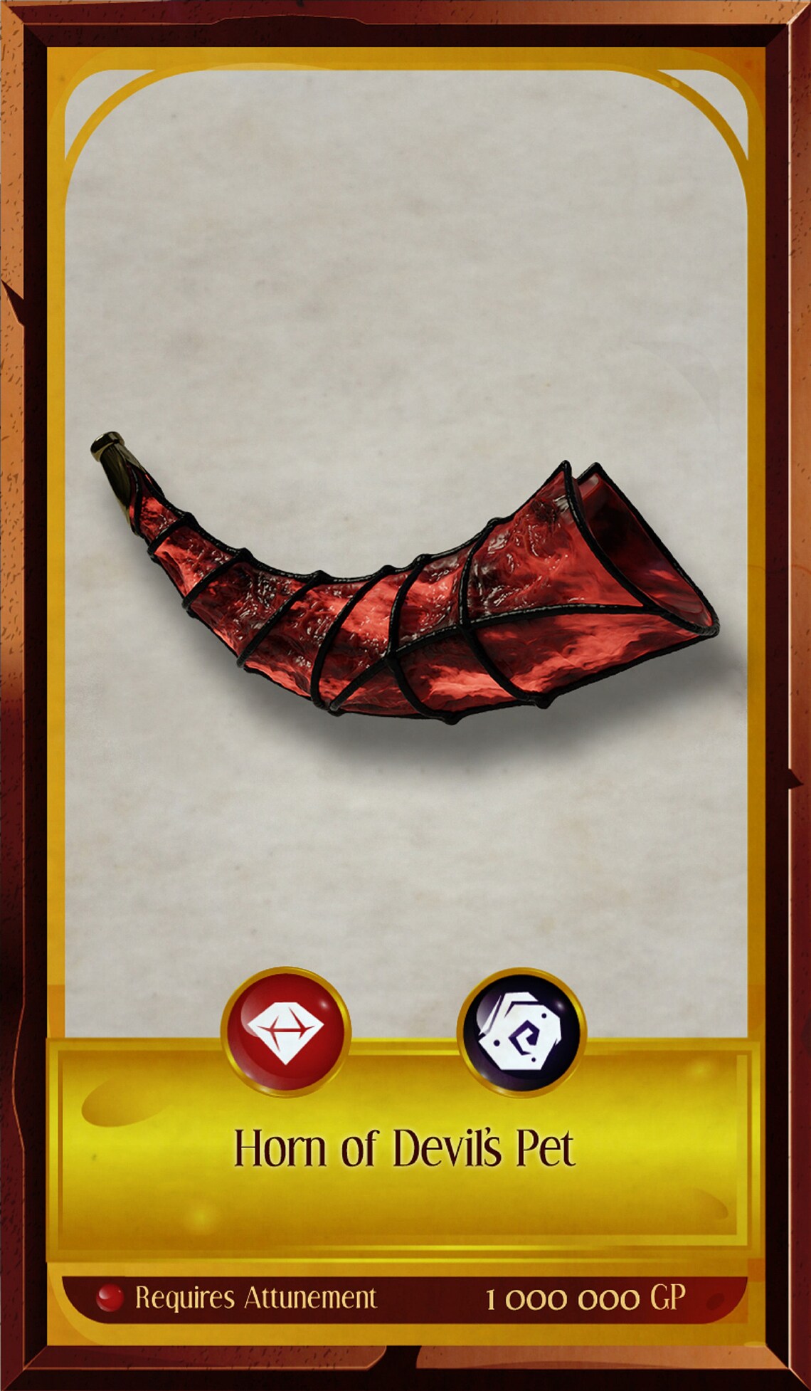 Horn of the Devil's Pet / Tabletop Prop / Cosplay Prop - Etsy