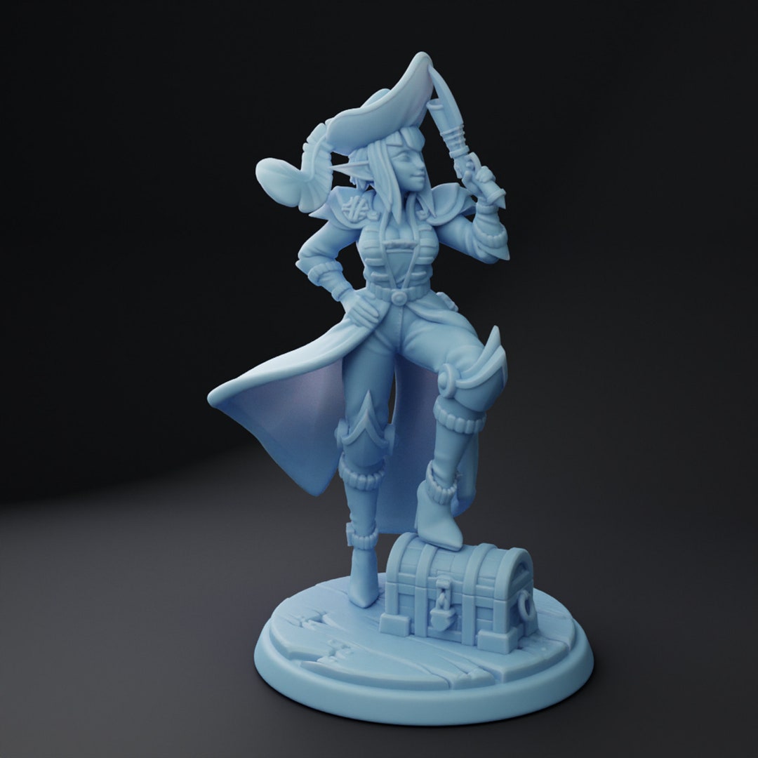 Starlina Elf Space Pirate / Tabletop Model / Miniature Figurine | Twin ...