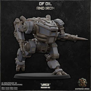 Medium Class Rig Lancer / Tabletop Model / Wargaming Miniature ...