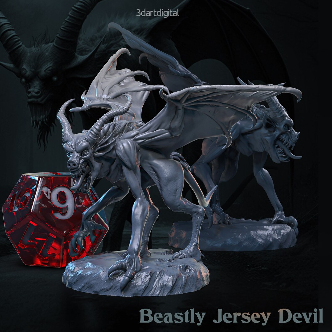 Jersey Devil / Tabletop Model / Miniature Figurine | 3dartdigitial - Etsy