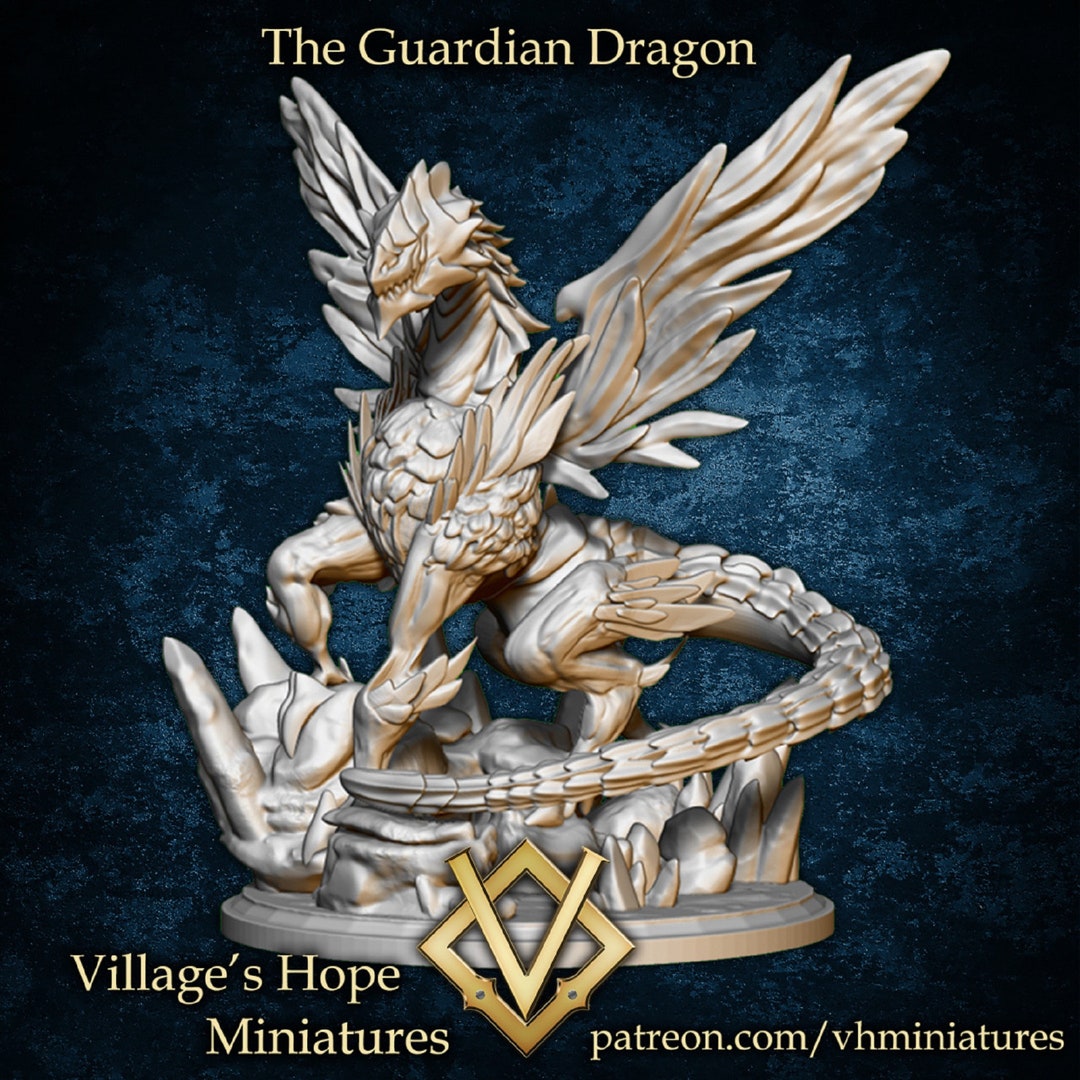Guardian Dragon / Tabletop Model / Miniature Figurine | Village's Hope ...