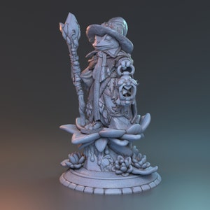 Zee the Frog Wizard / Tabletop Model / Miniature Figurine | Mythreal ...